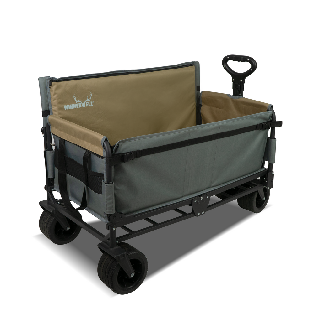 Winnerwell Heavy Duty Foldable Camping Wagon Cart with Seat & Couch