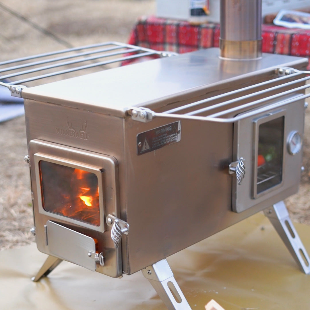 Winnerwell® Ovenstove Camping Stove | Outdoor Wood Stove with Baking Oven